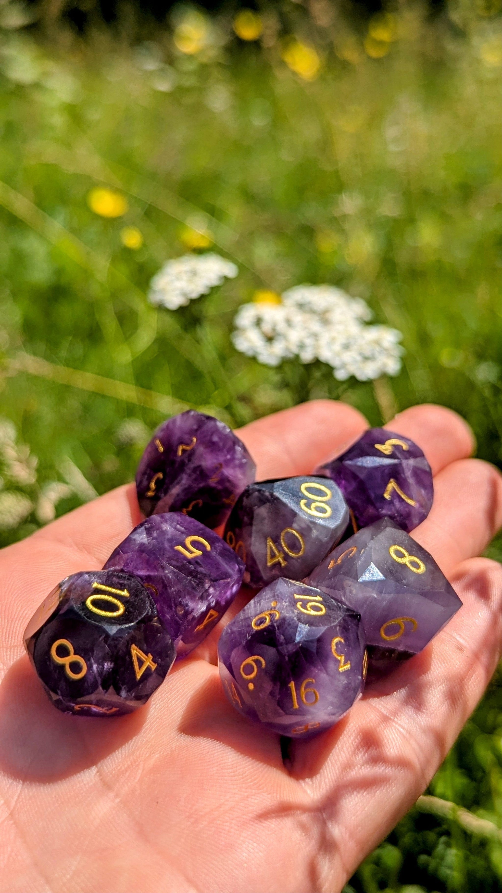 amethyst edge role-playing die dnd terningeset