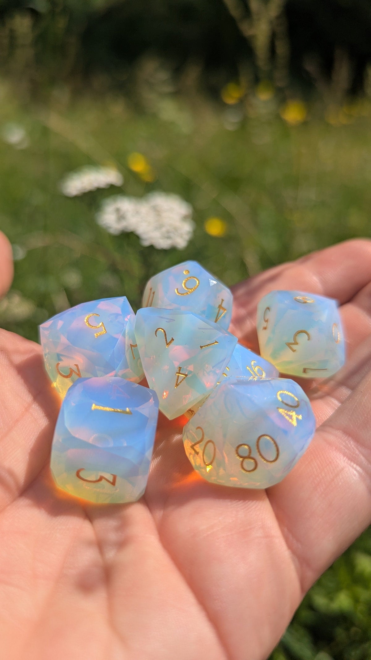 Opal edge role-playing die dnd terningeset