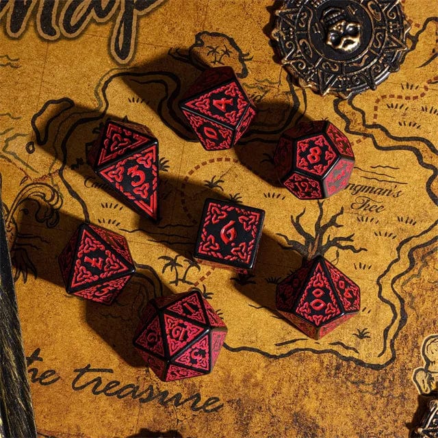 Magic Dice sharp (d4) - red role-playing dice dnd terningeset