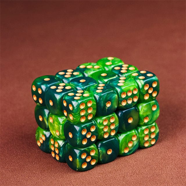 Green mini d6 - 25 pcs for dnd and board games