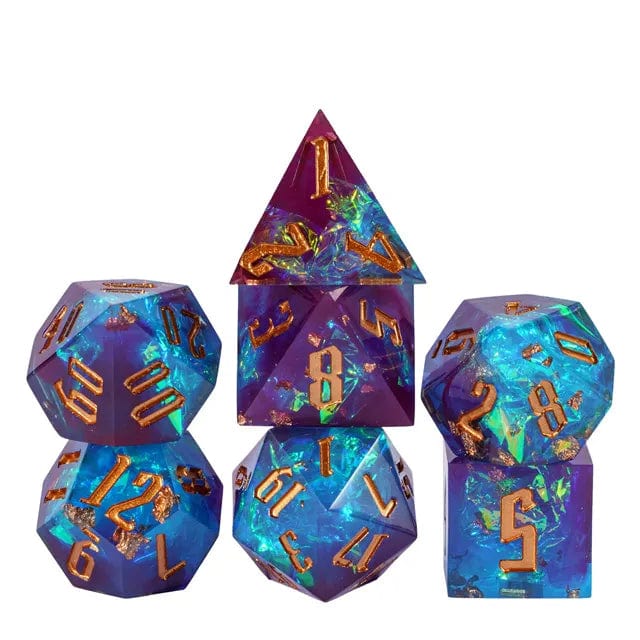 Sharp Dice blodrød - fantasy dice dnd terningeset
