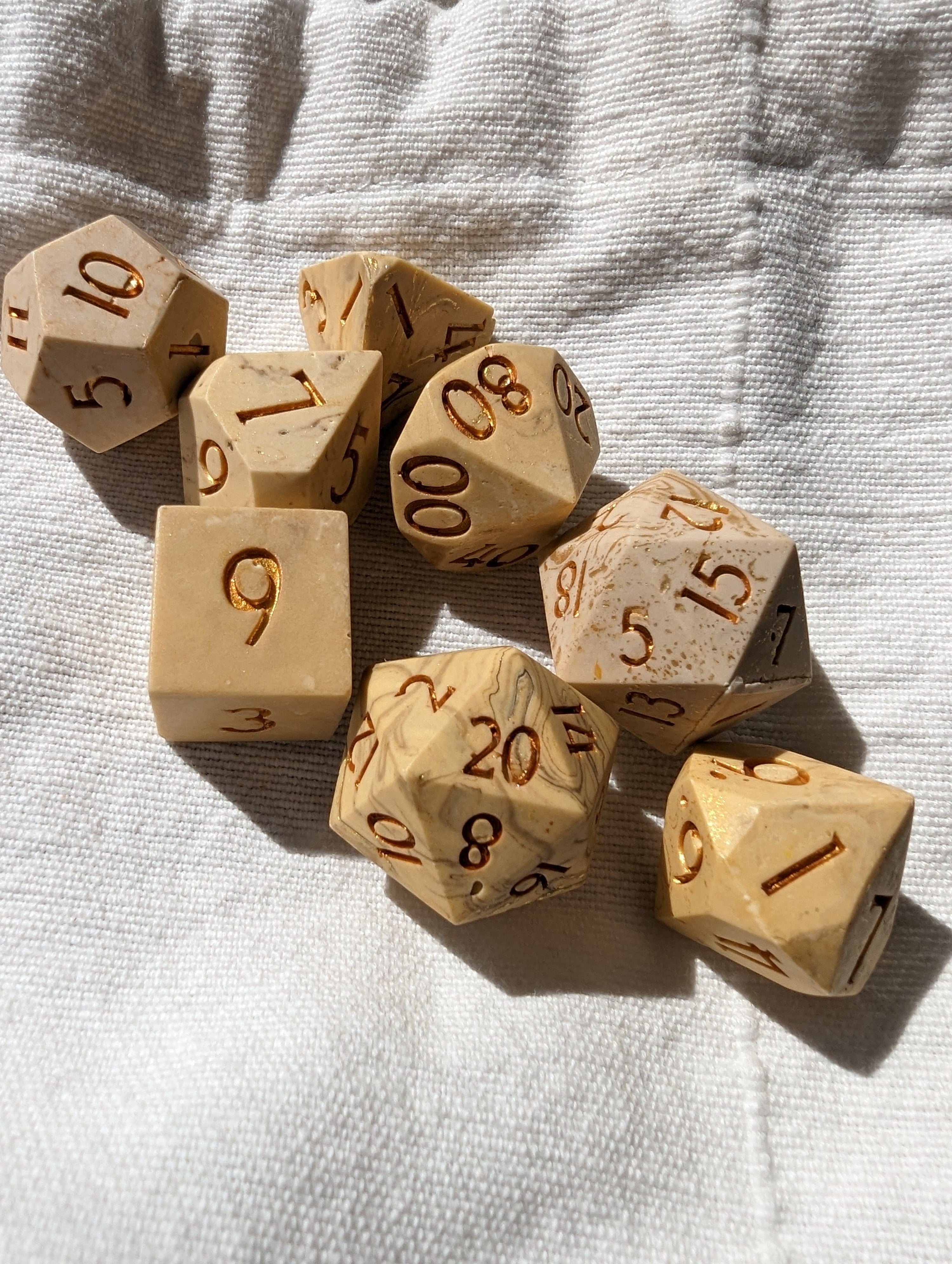 Sandstone dice set