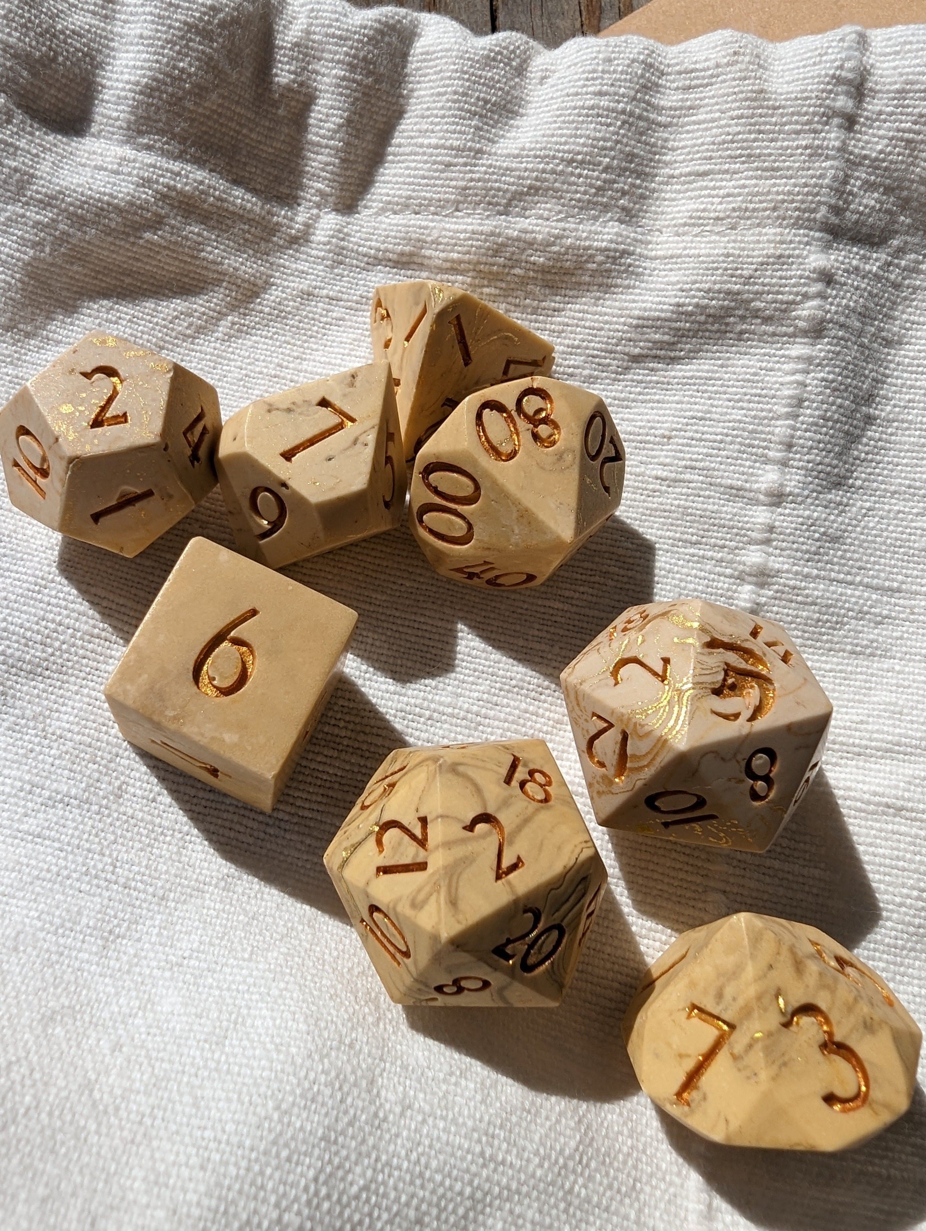 Sandstone dice set