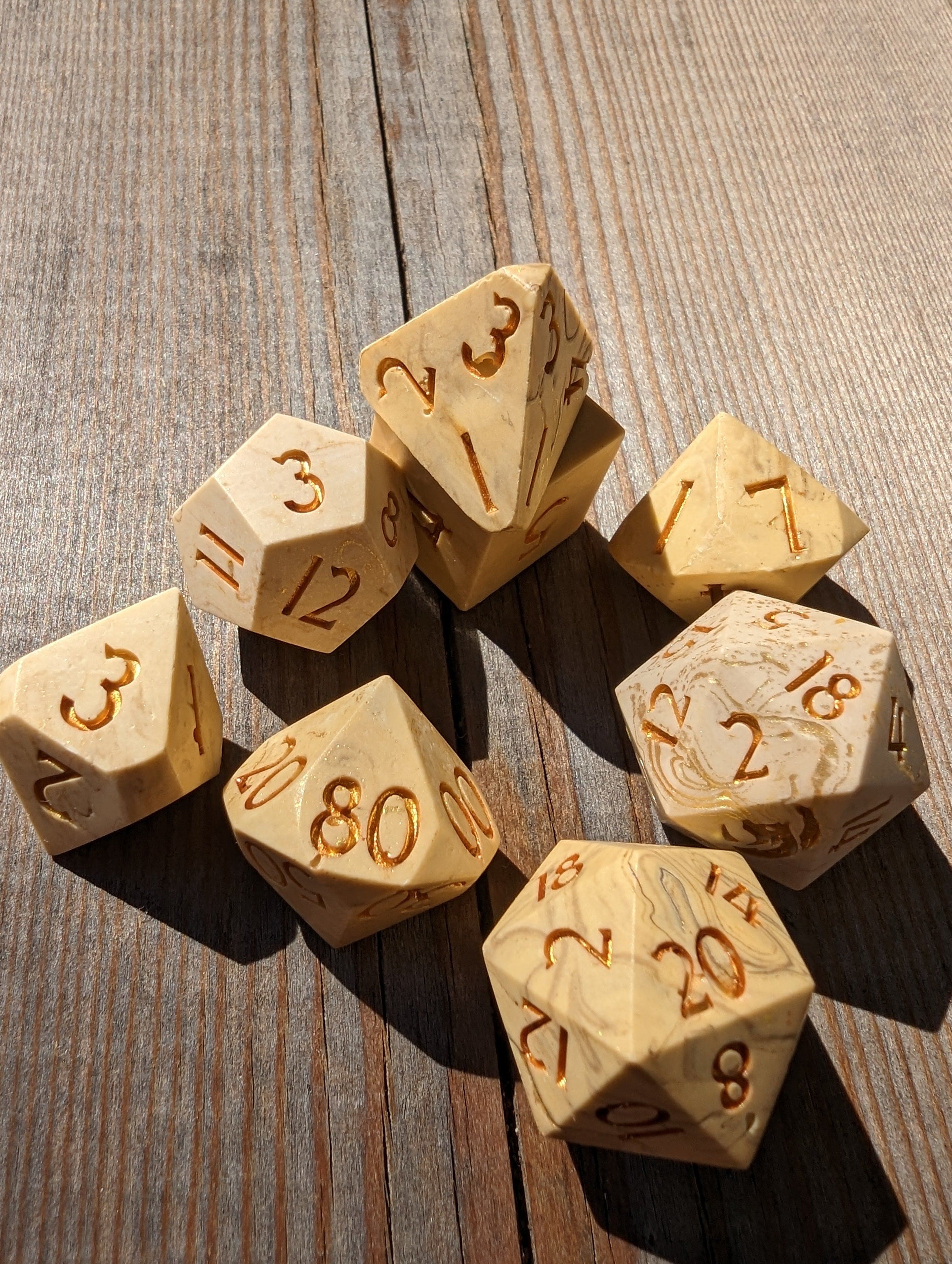 Sandstone dice set
